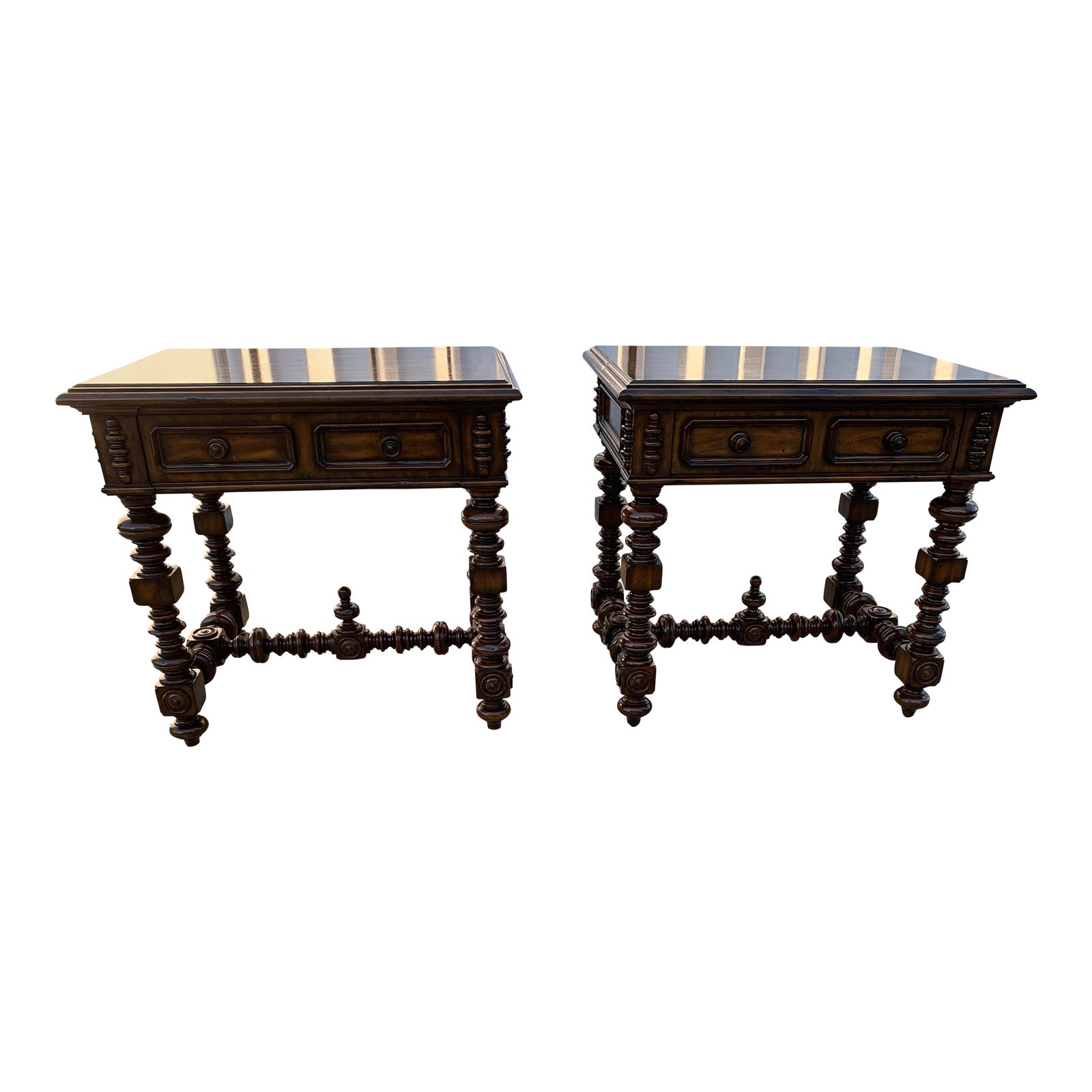 Maitland Smith Rustic Joint Side or End Tables a Pair | Chairish