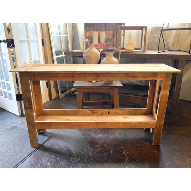 Rustic Wooden Console Table | Chairish