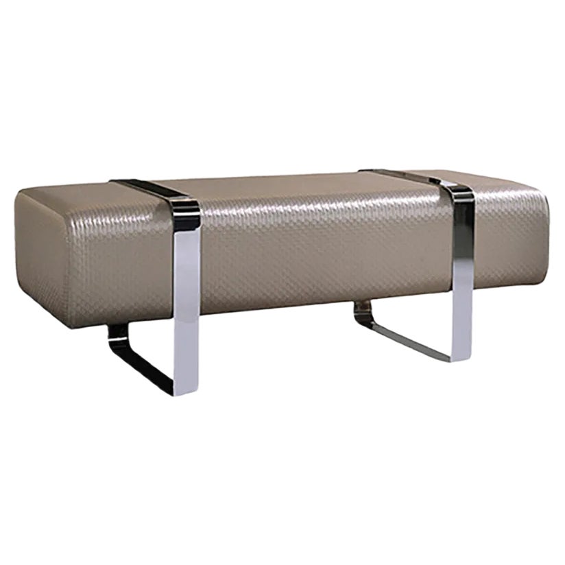 Bench with Chrome Plated Legs by Jacobo Ventura | Chairish