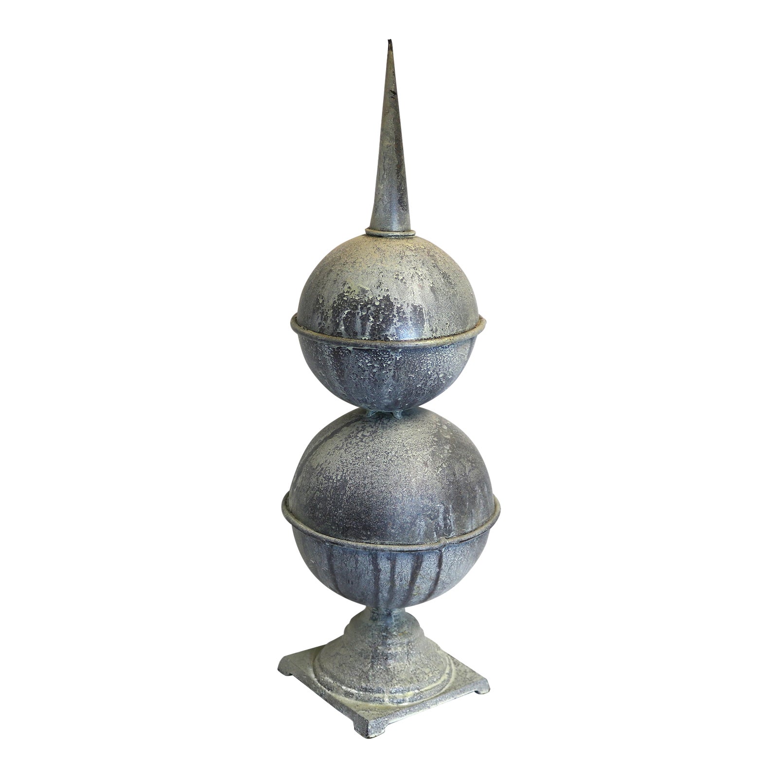 Late 20th Century Architectural Metal Garden Finial | Chairish