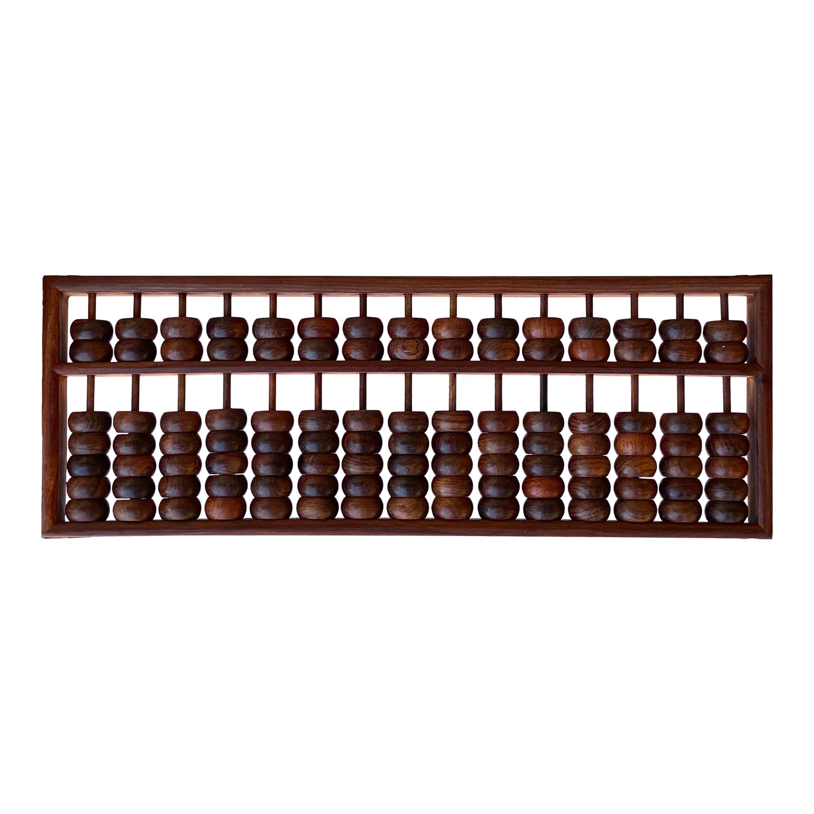 Chinese Huali Medium Brown Wood Abacus Fengshui Paperweight Display ...