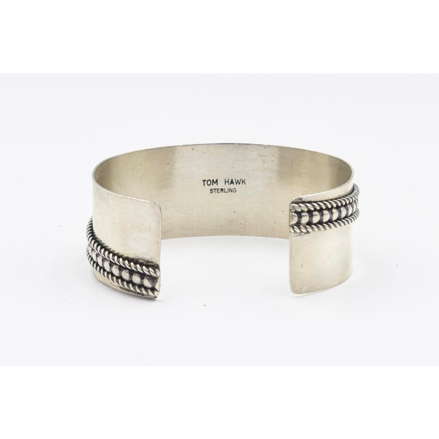 Native American Navajo Sterling Silver Cuff Bracelet by Tom Hawk | Chairish