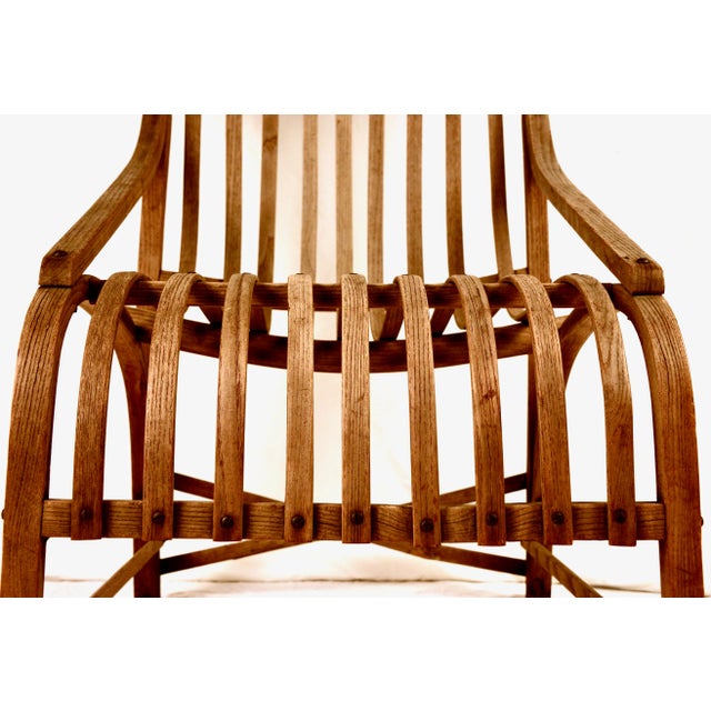 Mid 20th Century Steam Bent Wood Lounge Chair | Chairish