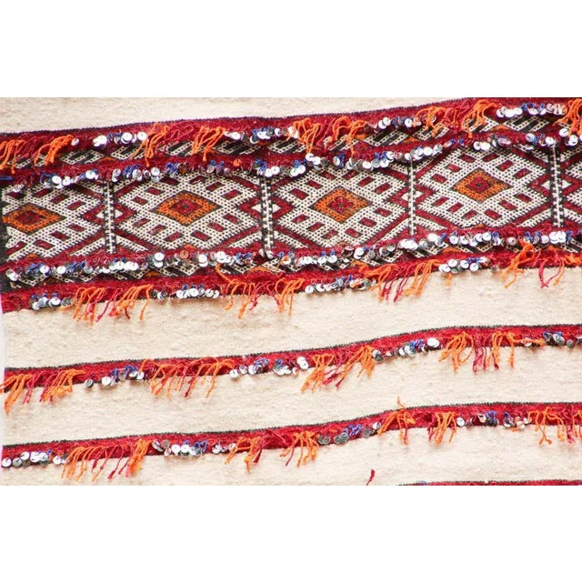 Moroccan Tribal Wedding Rug with Sequins North Africa, Handira | Chairish