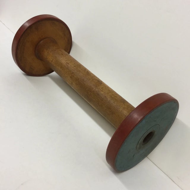 Antique Wooden Spool Artifact | Chairish