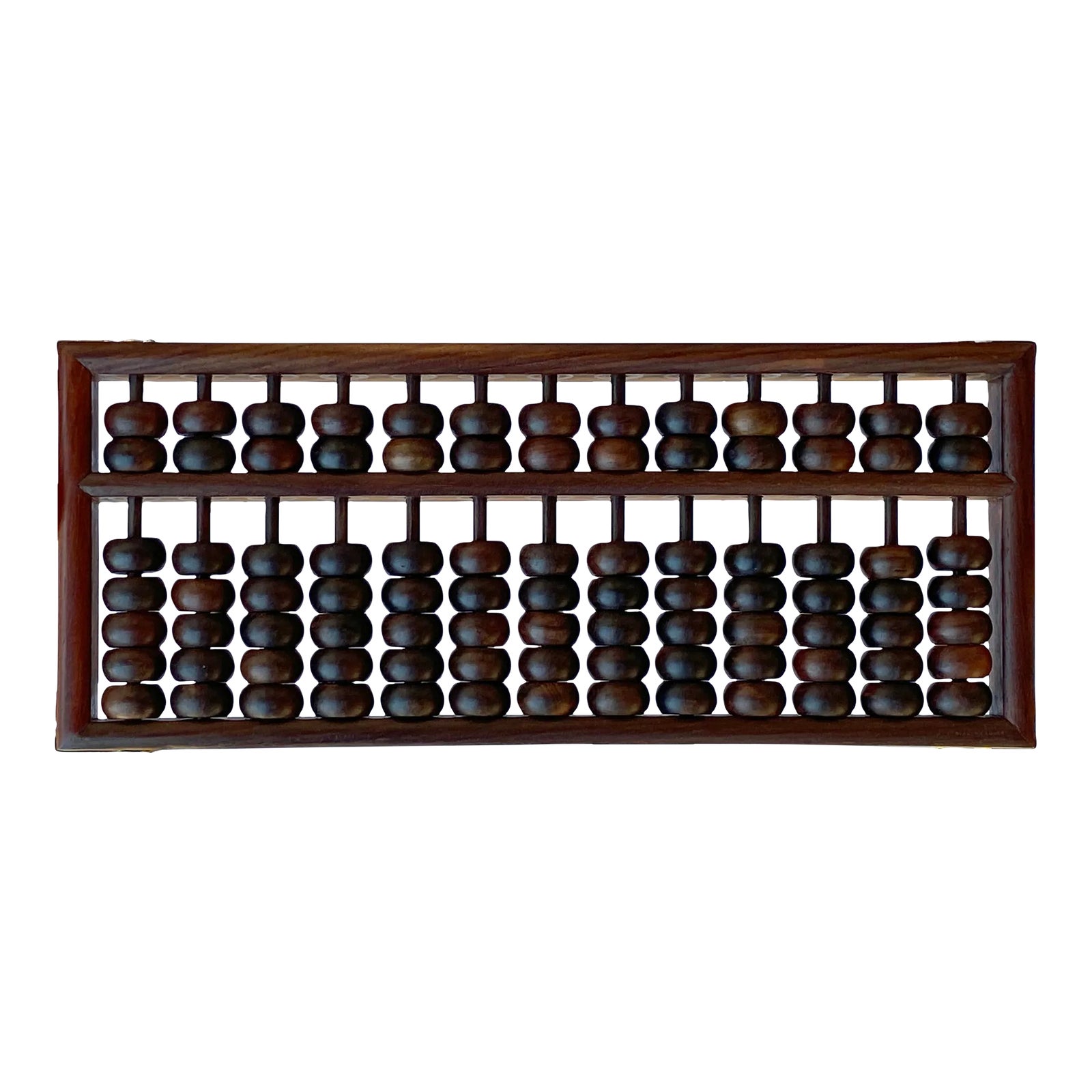 Chinese Huali Brown Wood Abacus Fengshui Paperweight Display | Chairish