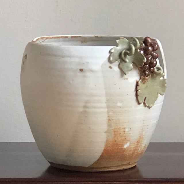 Large Late-20th Century Open Mouth Studio Pottery Vase / Cachepot ...