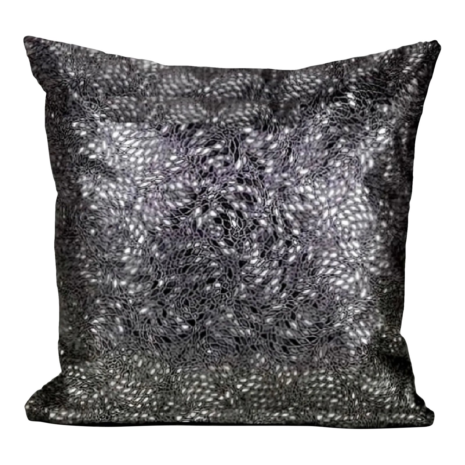 Contemporary Kravet Style Croc Pattern Italian Faux Leather Pillow ...