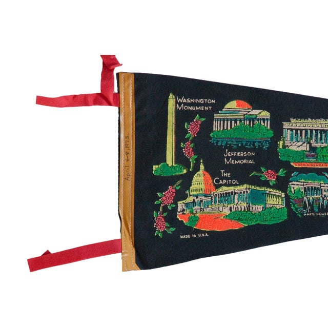 Vintage Washington DC Felt Flag Pennant | Chairish