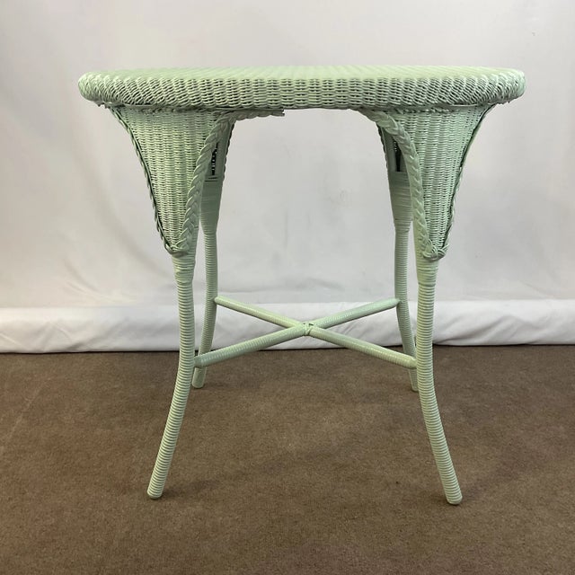 1940s Vintage Boho Chic Coastal Heywood-Wakefield Mint Wicker Oval ...