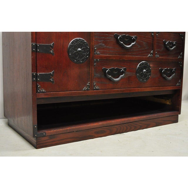 Vintage Baker Oriental Asian Tansu Style Campaign Chest Bar Unit ...