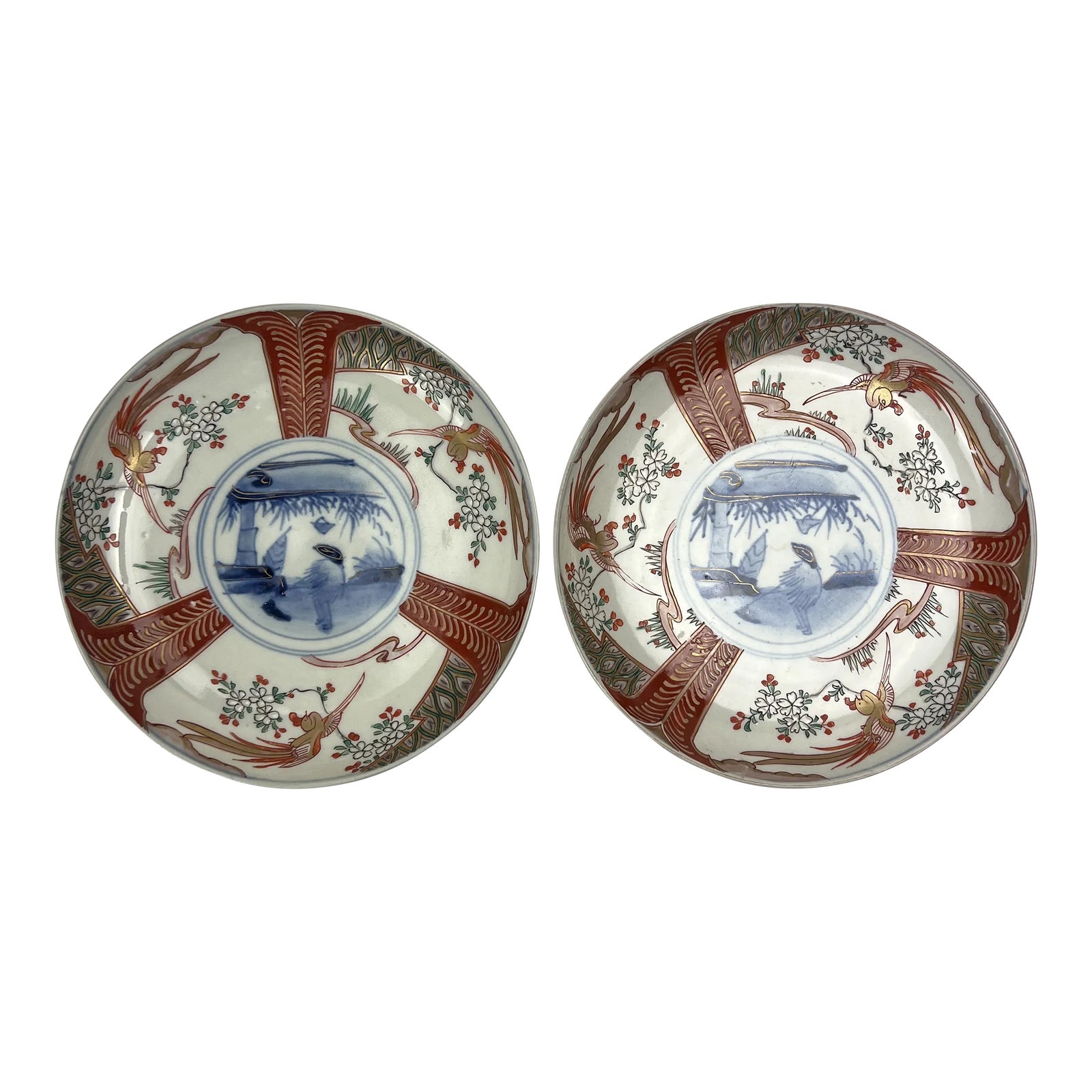 Early 20th Century Imari Plates - a Pair | Chairish