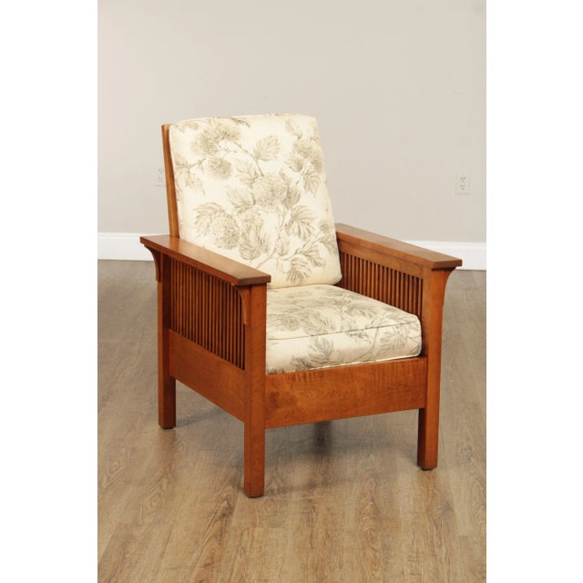 Stickley Mission Collection Cherry Spindle Lounge Chair with Tight Seat ...