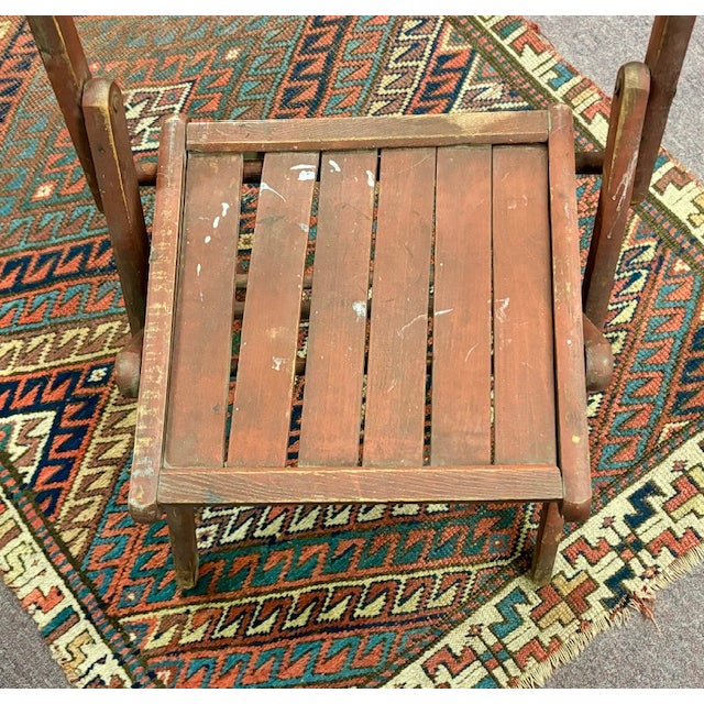 Early Wood Folding Chair | Chairish