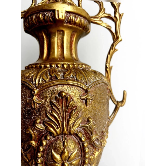 1960s Renaissance Style Lamp in Antique Bronze | Chairish