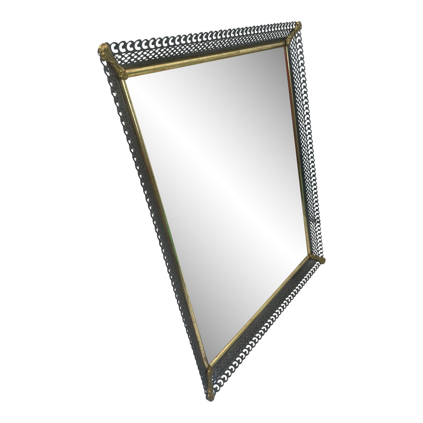 Black Brass Filigree Picture Frame | Chairish