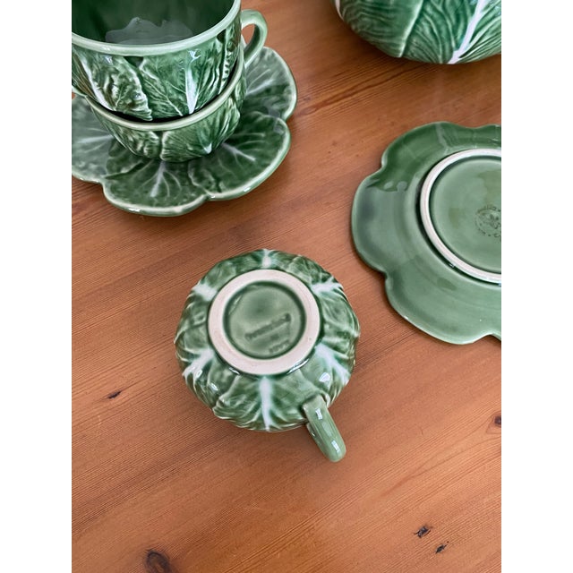 Bordallo Pinheiro Green Cabbage Tea Set- 11 Pieces | Chairish