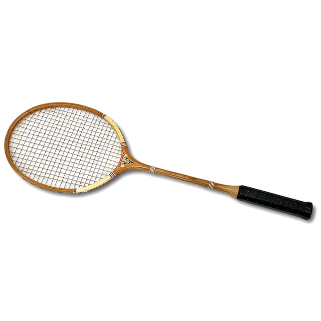 2 Vintage Mid 20th Century American Hand Made Laminated Wood Badminton ...