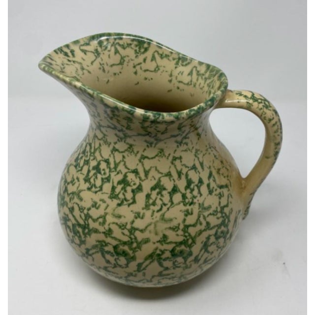 1970s Robinson Ransbottom Roseville Ohio Water Pitcher and Bowl Green ...