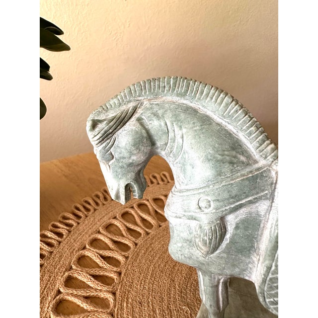 1960s Green Jade Tang Dynasty Horse Statue | Chairish