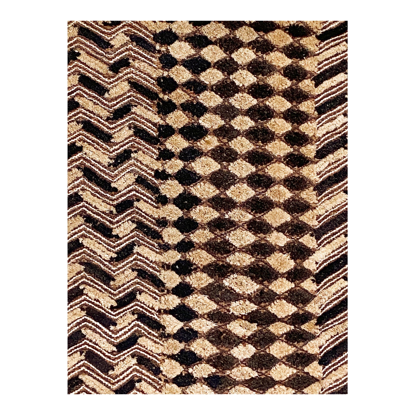African Tribal Kuba Kasai Raffia Textile 23" by 22" | Chairish