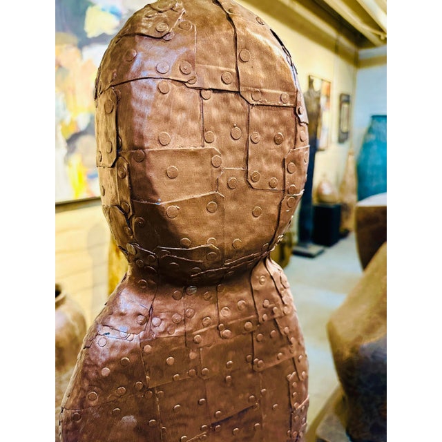 Modern Brutalist Aluminum and Zinc Hand Tapped Metal Sculpture by Mark ...