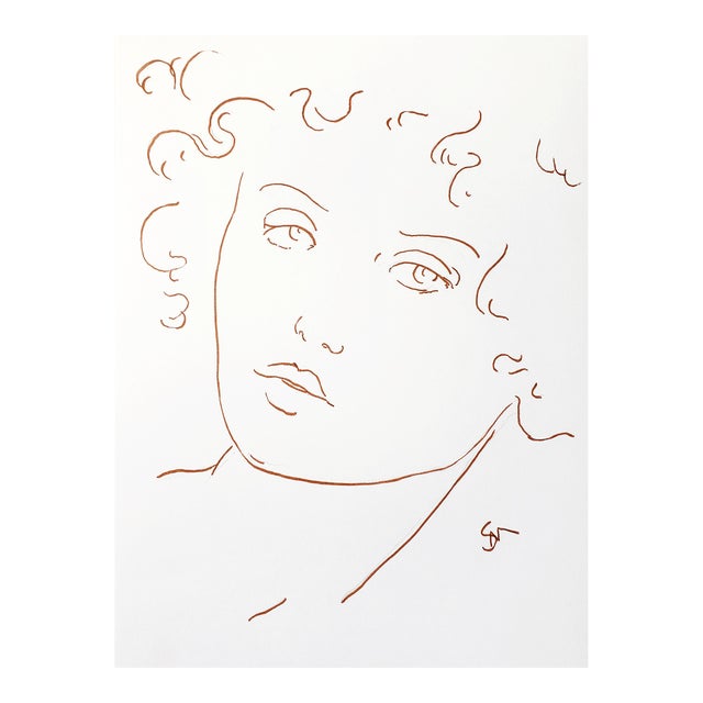 Sarah Myers "Liveliness: Line Portrait" Original Contemporary Drawing ...