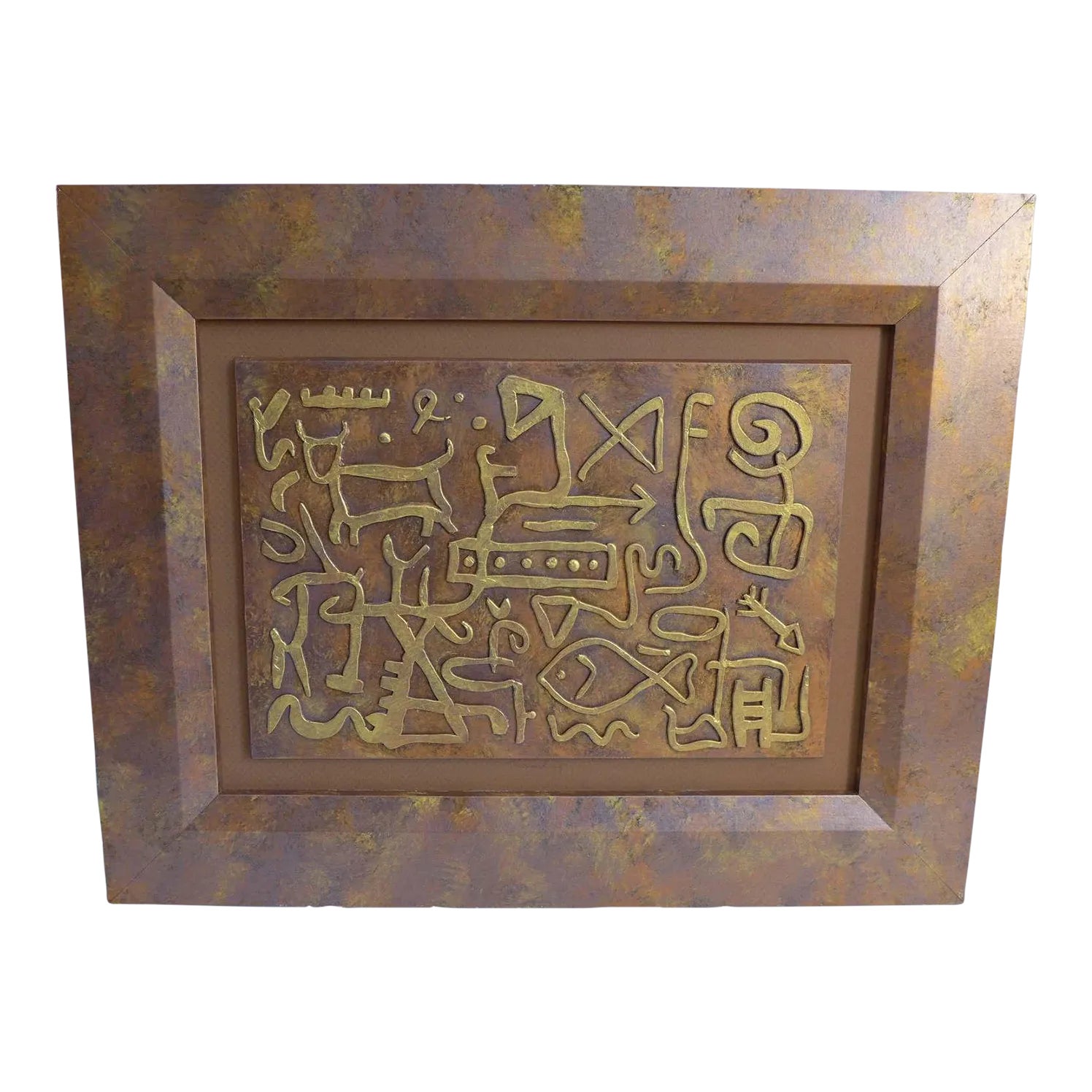 Late 20th Century Harris G Strong Round Up Signed 3D Tile Art | Chairish