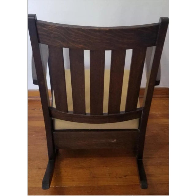 Late 19th Century Antique Mission Style Rocking Chair With Cushion ...