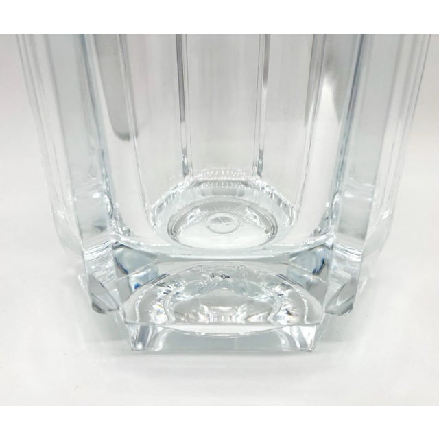 Mid-Century Modern Lucite Hexagon Transparent Vase | Chairish