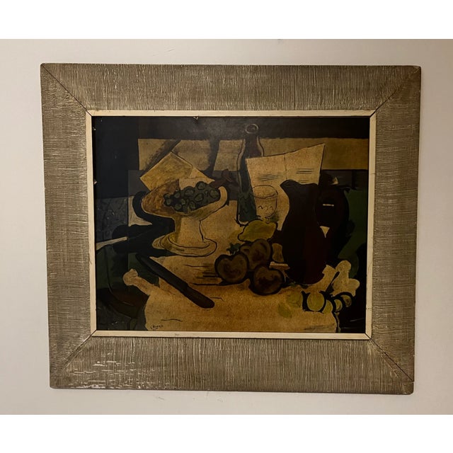 1960s Georges Braque French Mid Century Modern Abstract Cubism Framed ...