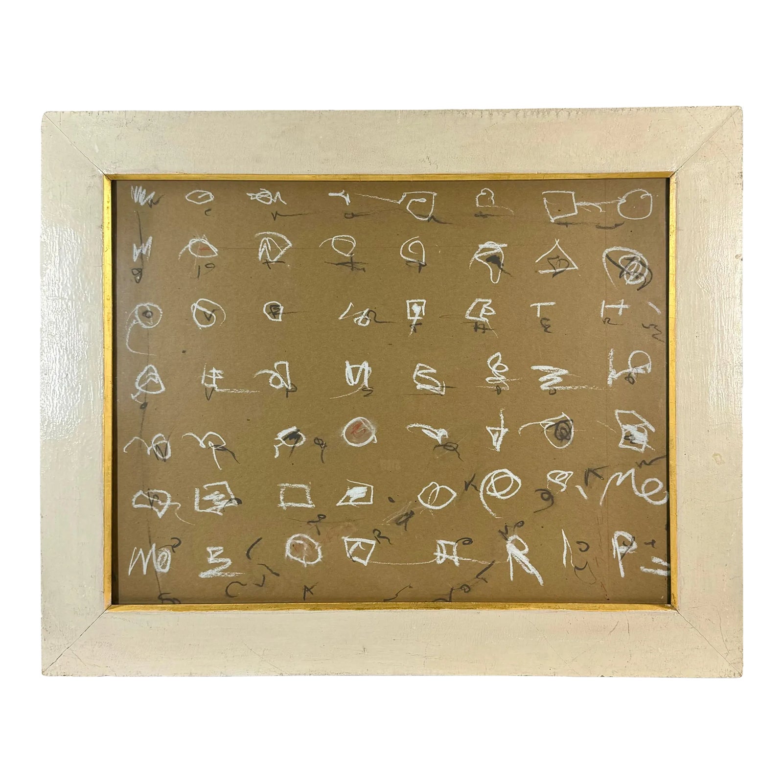 Contemporary Runic Sketch by Corey Daniels, Framed | Chairish