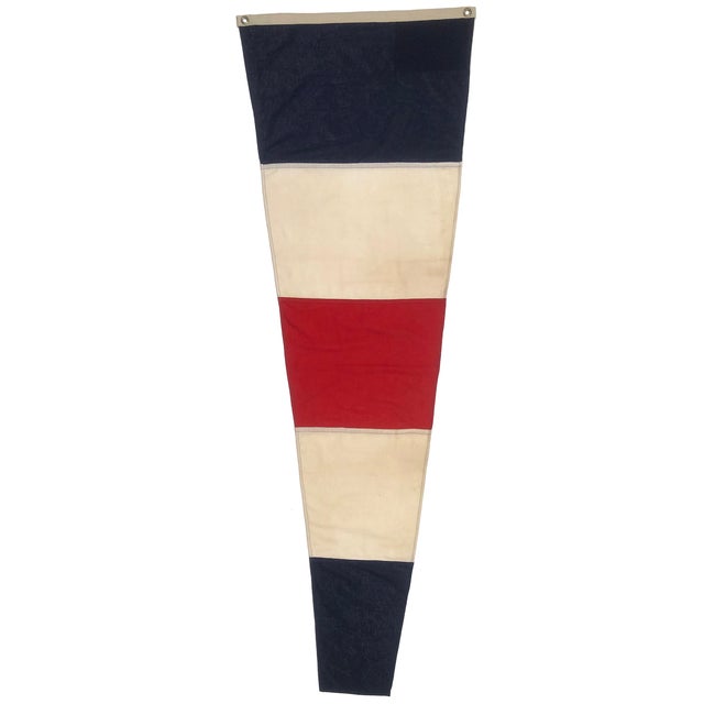 Large Reconstructed Vintage Cotton Nautical Flag | Chairish