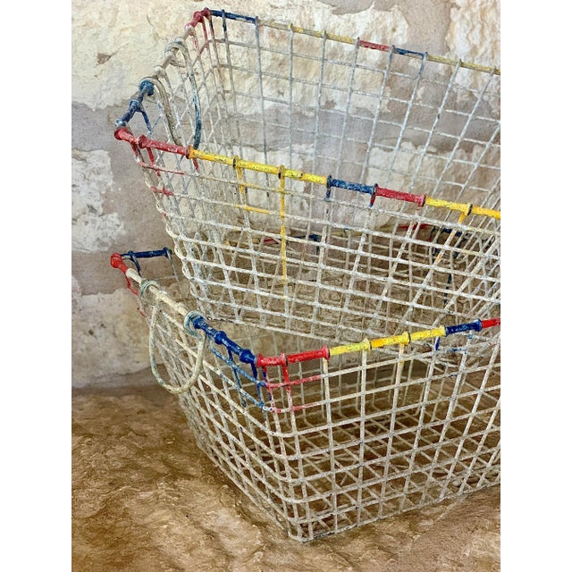 1930's Vintage French Wire Oyster Baskets Color Coded to Identify the ...
