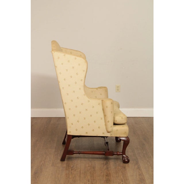 1970s Kittinger Historic Newport Chippendale Style Wing Chair | Chairish