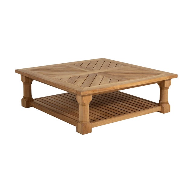 Summer Classics Lakeshore Square Coffee Table in Natural | Chairish