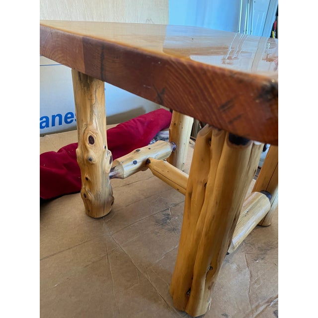 Great Wolf Lodge Pine Rustic Solid Wooden Square Side Table | Chairish