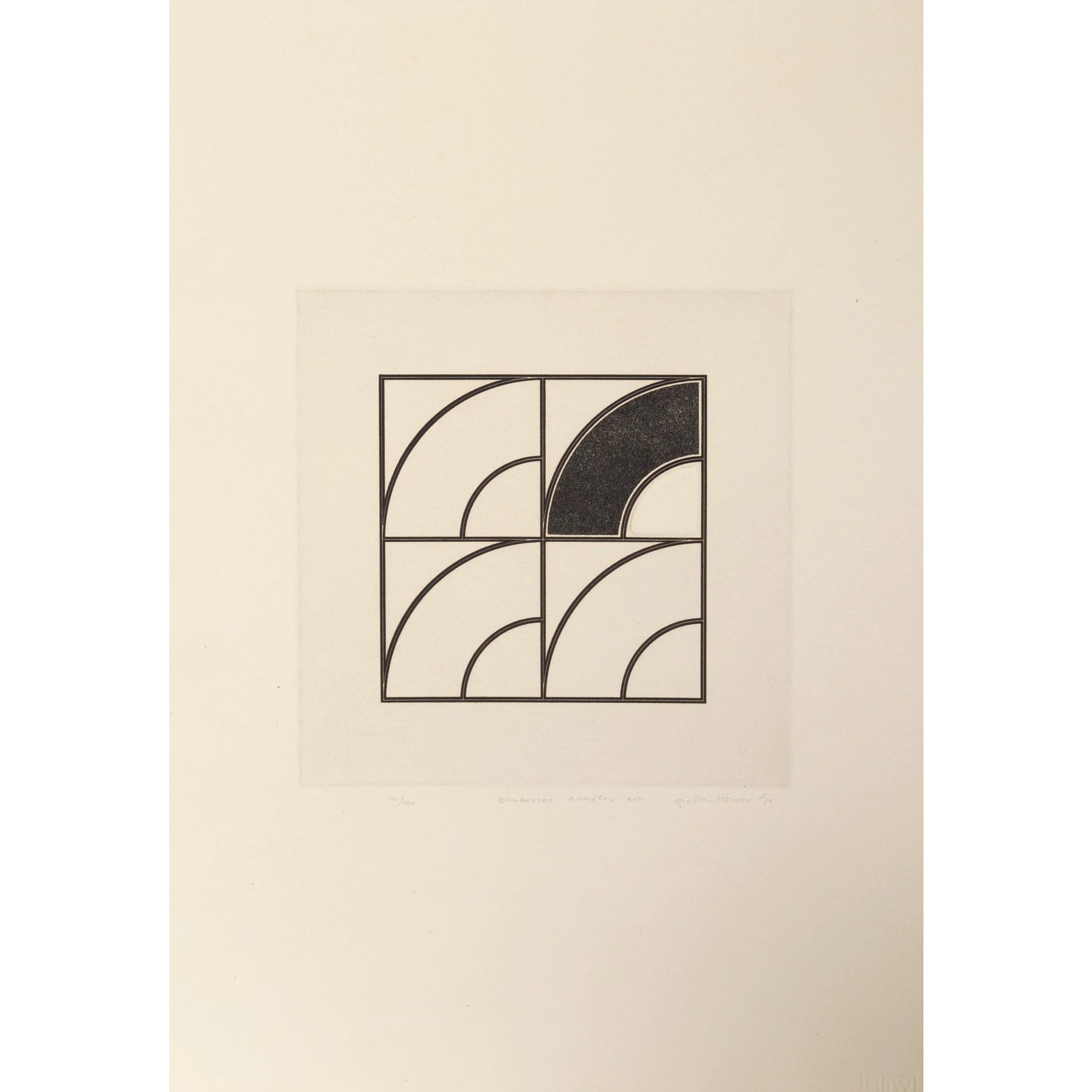 Embossed Quarter Arc, Gordon House Etching, Signed, Numbered, Dated ...
