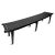 Black Leather Strap Bench | Chairish