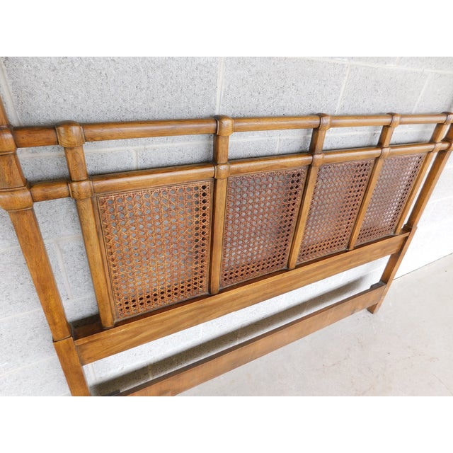 Drexel Heritage Accolade Campaign Style Queen Size Headboard | Chairish