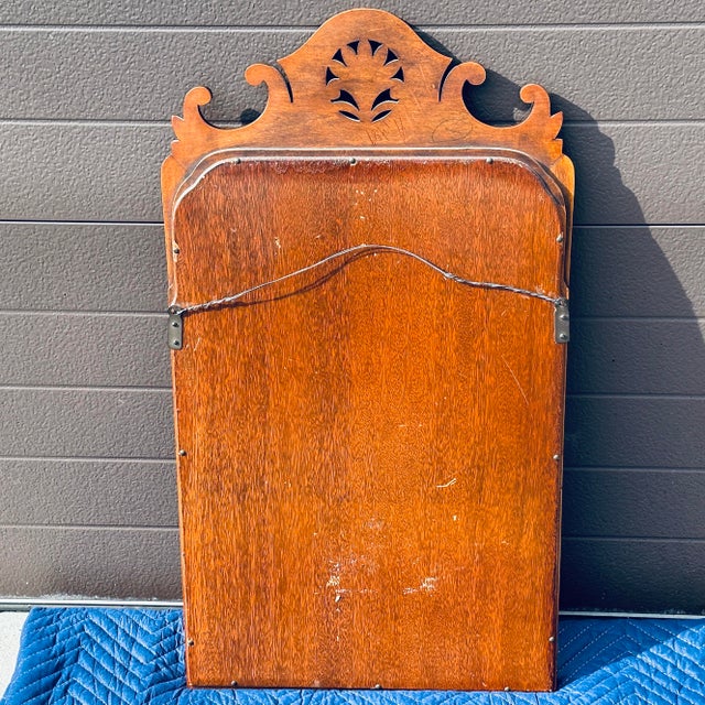 Antique Chippendale Style Solid Maple Wall Mirror | Chairish