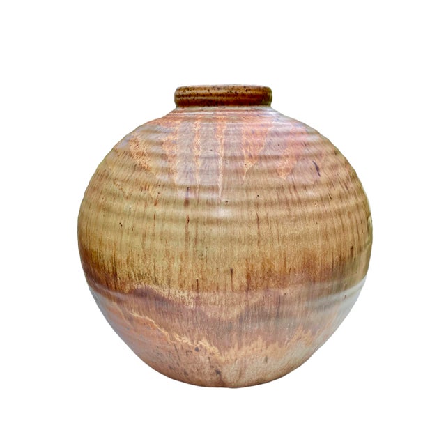 Vintage Studio Pottery Moon Pot | Chairish