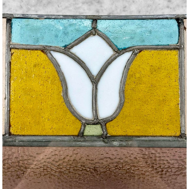 Antique Traditional Farmhouse Stained Glass Slide Opening Window ...