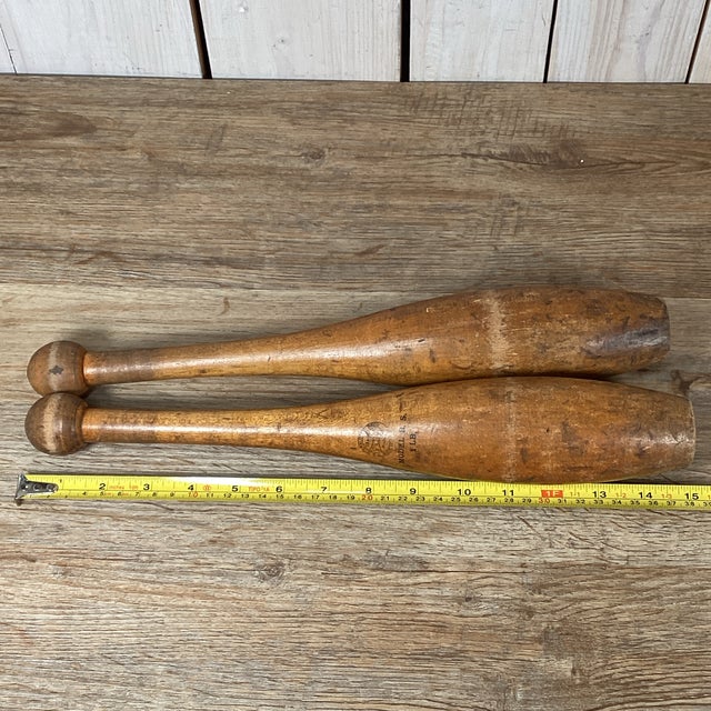 Antique Indian Clubs- Set of 2 | Chairish