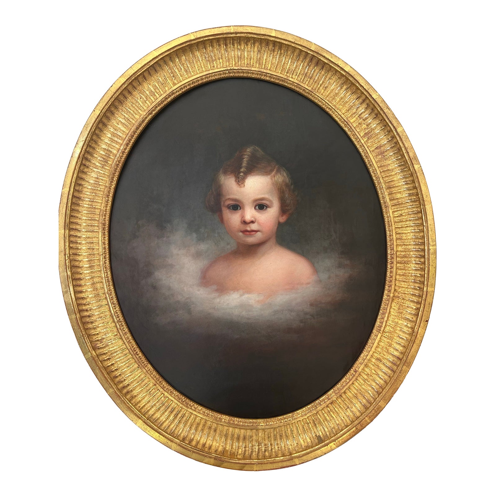 Late 18th Century Early Child Portrait With Early Portrait of a Woman ...