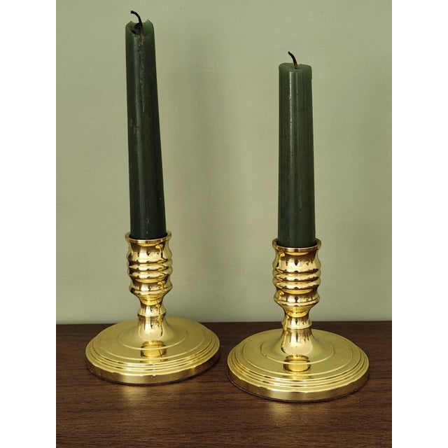 Pair of Vintage Baldwin Brass Candlesticks | Chairish