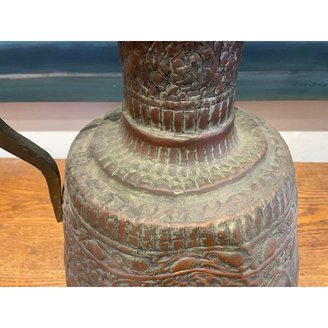 Antique Hammered Turkish Copper Pitcher | Chairish