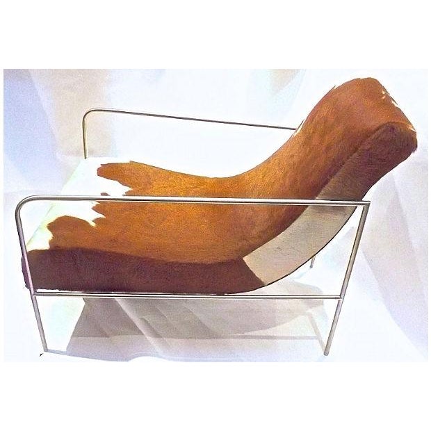Art Deco Style Cow Hide Club Chair | Chairish