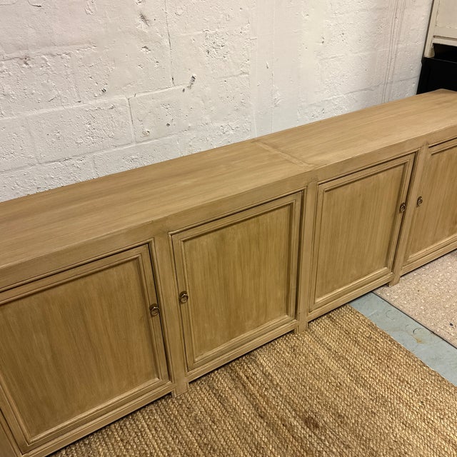 4 Door Natural Low Sideboard | Chairish