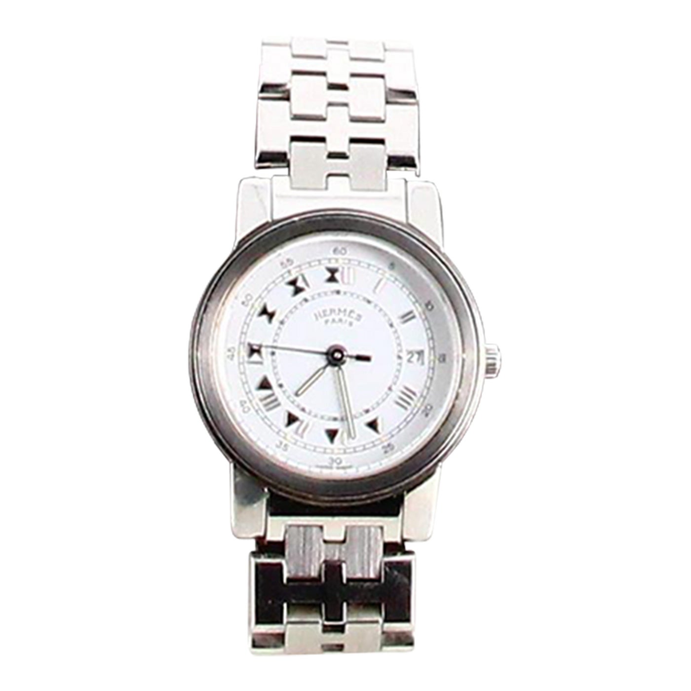 Hermes Quartz Stainless Steel Carrick Watch | Chairish